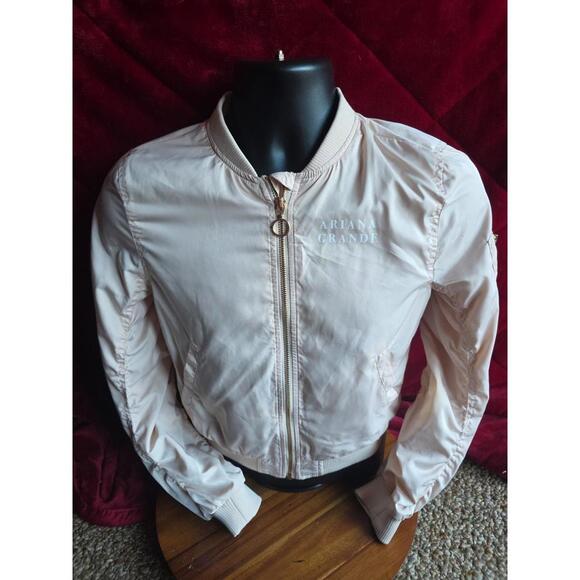 H&M | Jackets & Coats | Ariana Grande Zip Up Padded Bomber Jacket ...